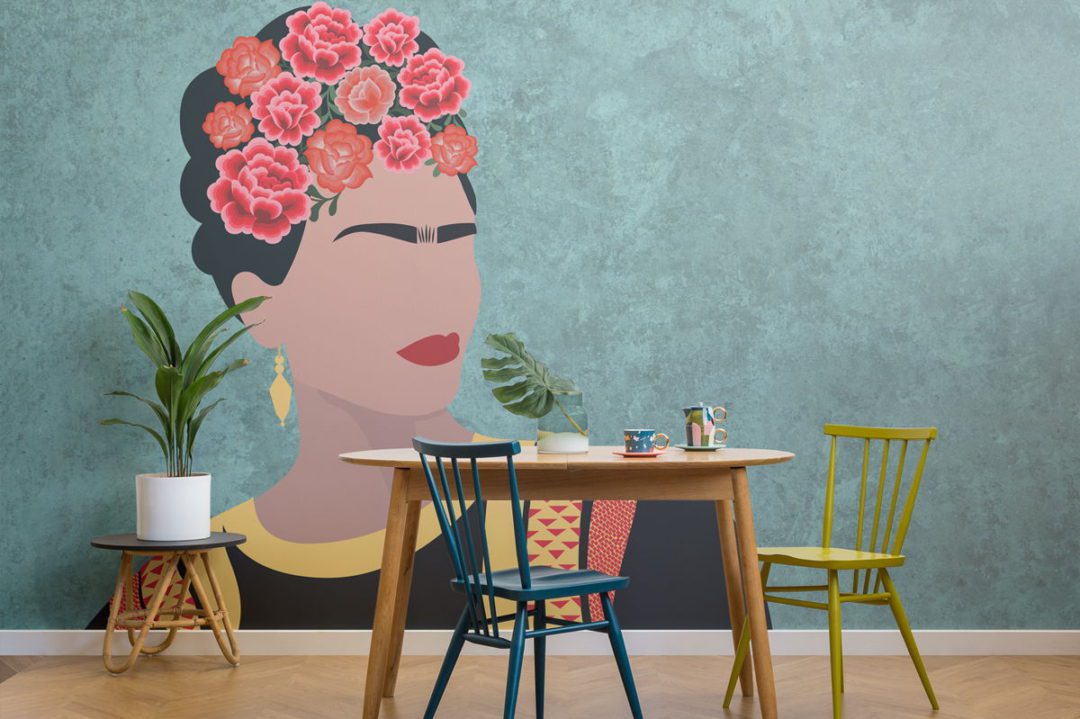Floral murals inspired by Frida Kahlo and traditional Mexican trends ...